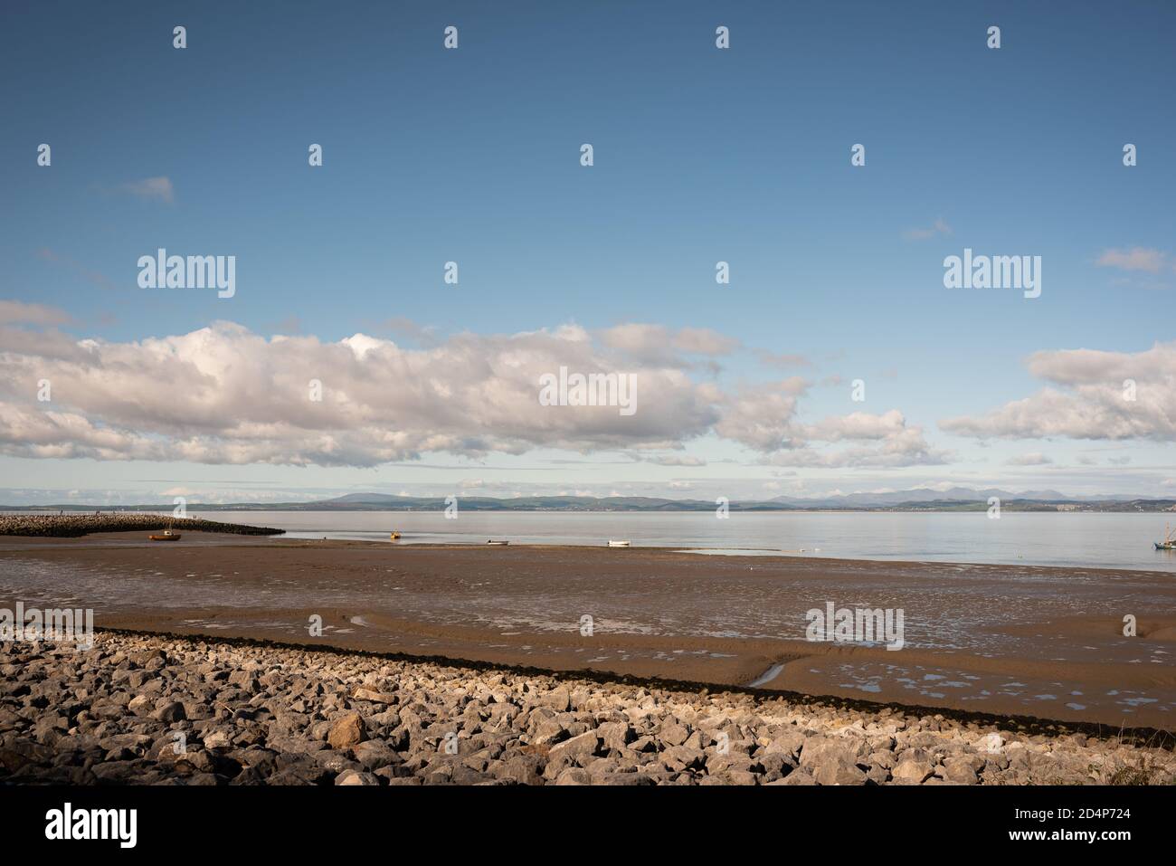 Morecambe bay beach in low light Stock Photo - Alamy