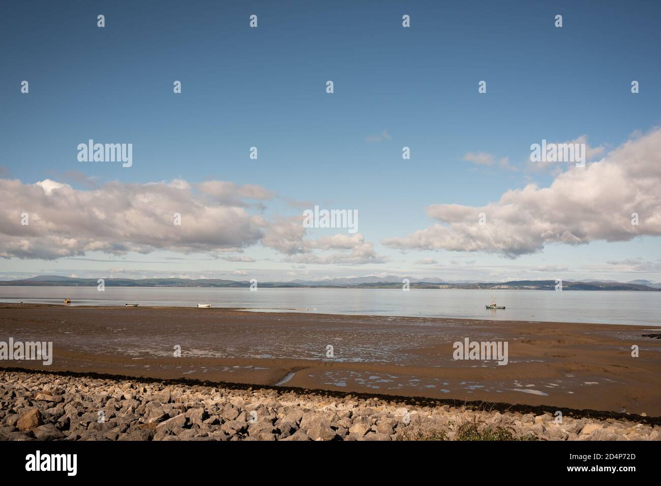Morecambe bay beach in low light Stock Photo - Alamy