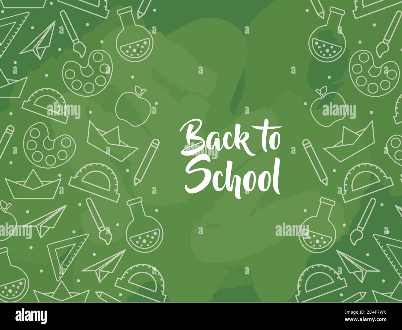 back to school poster with vector illustration design Stock Vector ...