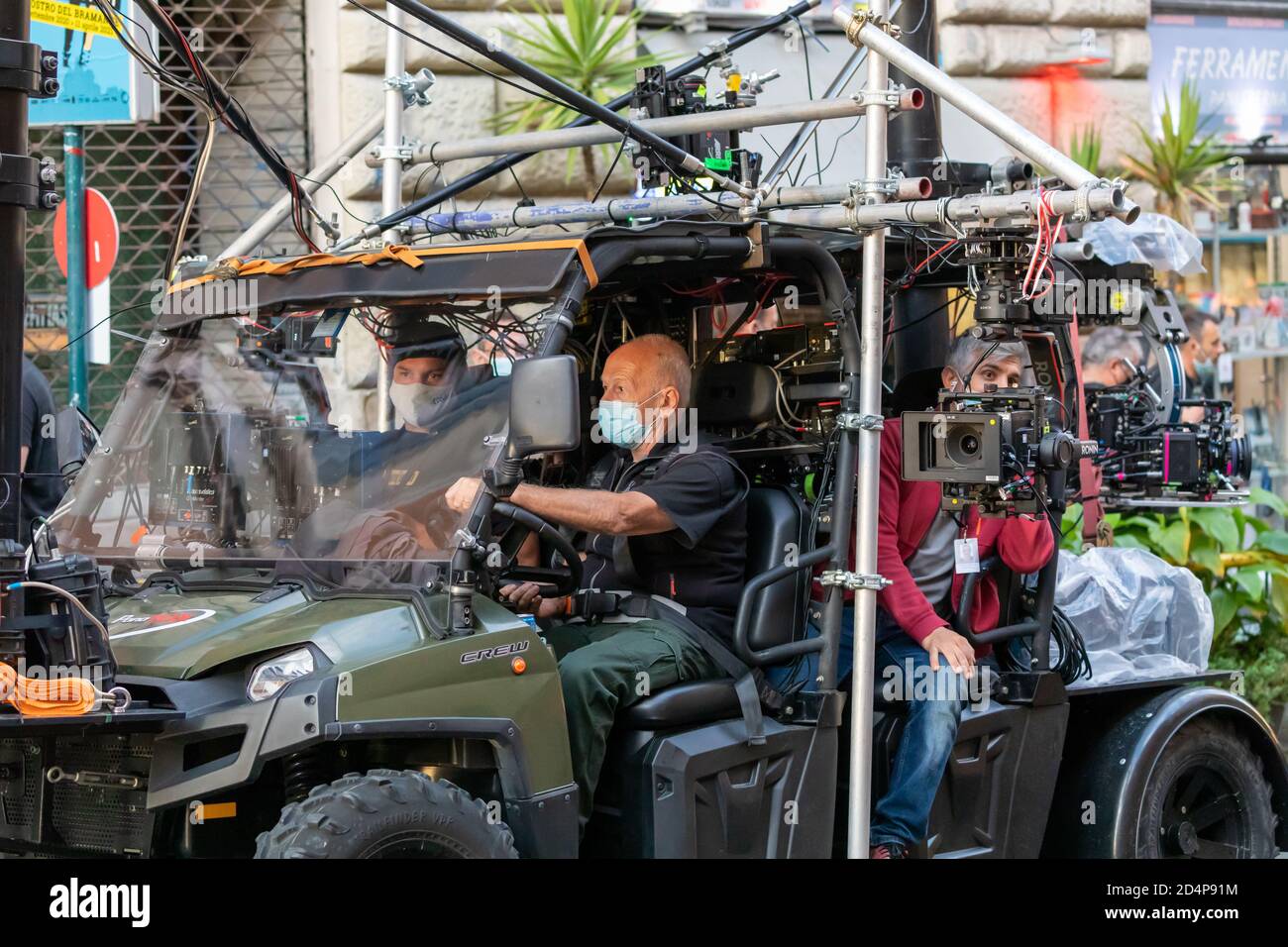 Film cameras and special cars on the movie set of "Mission Impossible 7 ...