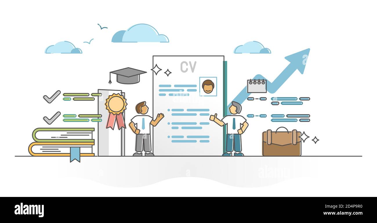 CV curriculum vitae resume about candidate education, skills and career ...