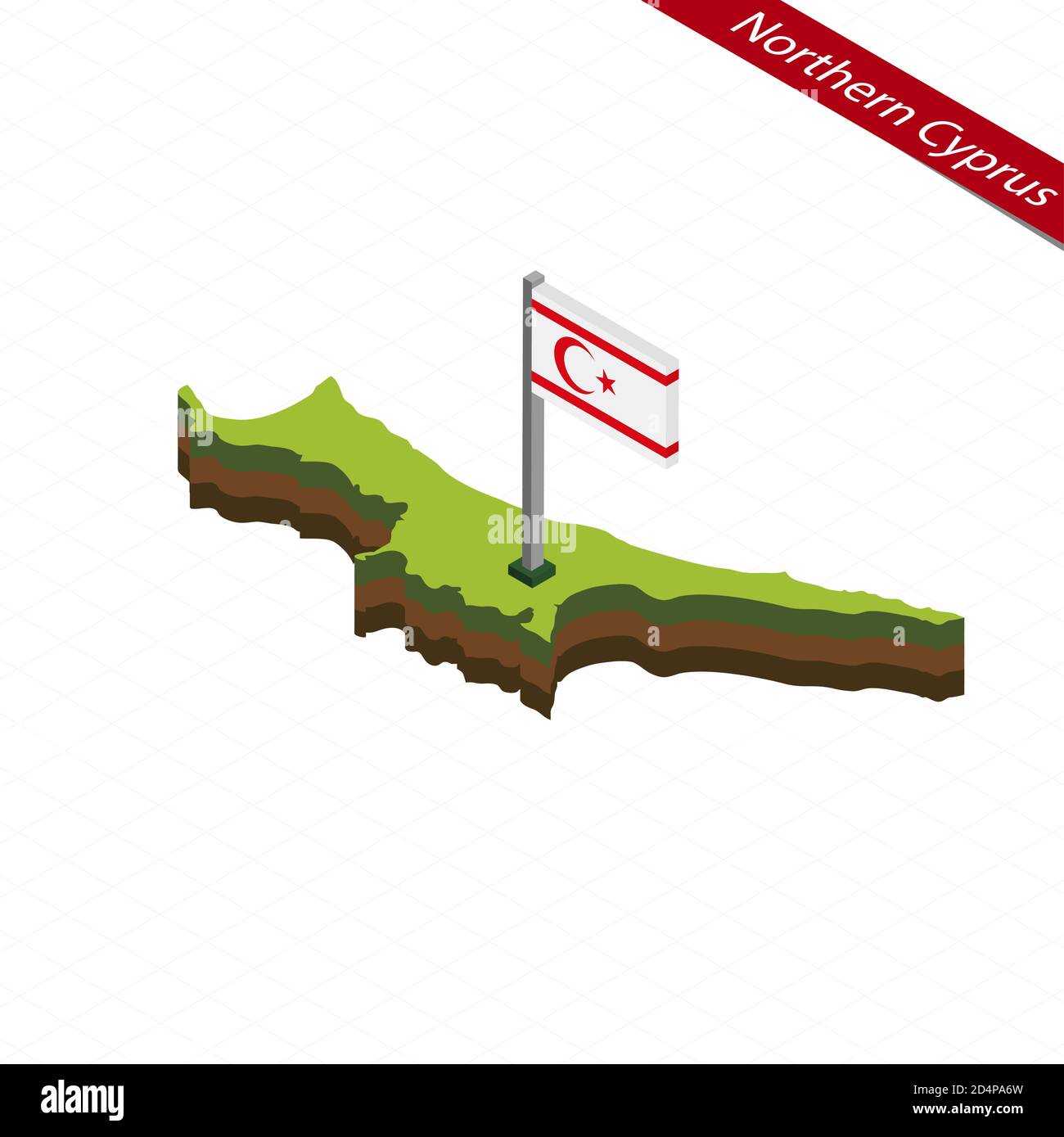 Cyprus map 3d Stock Vector Images - Alamy