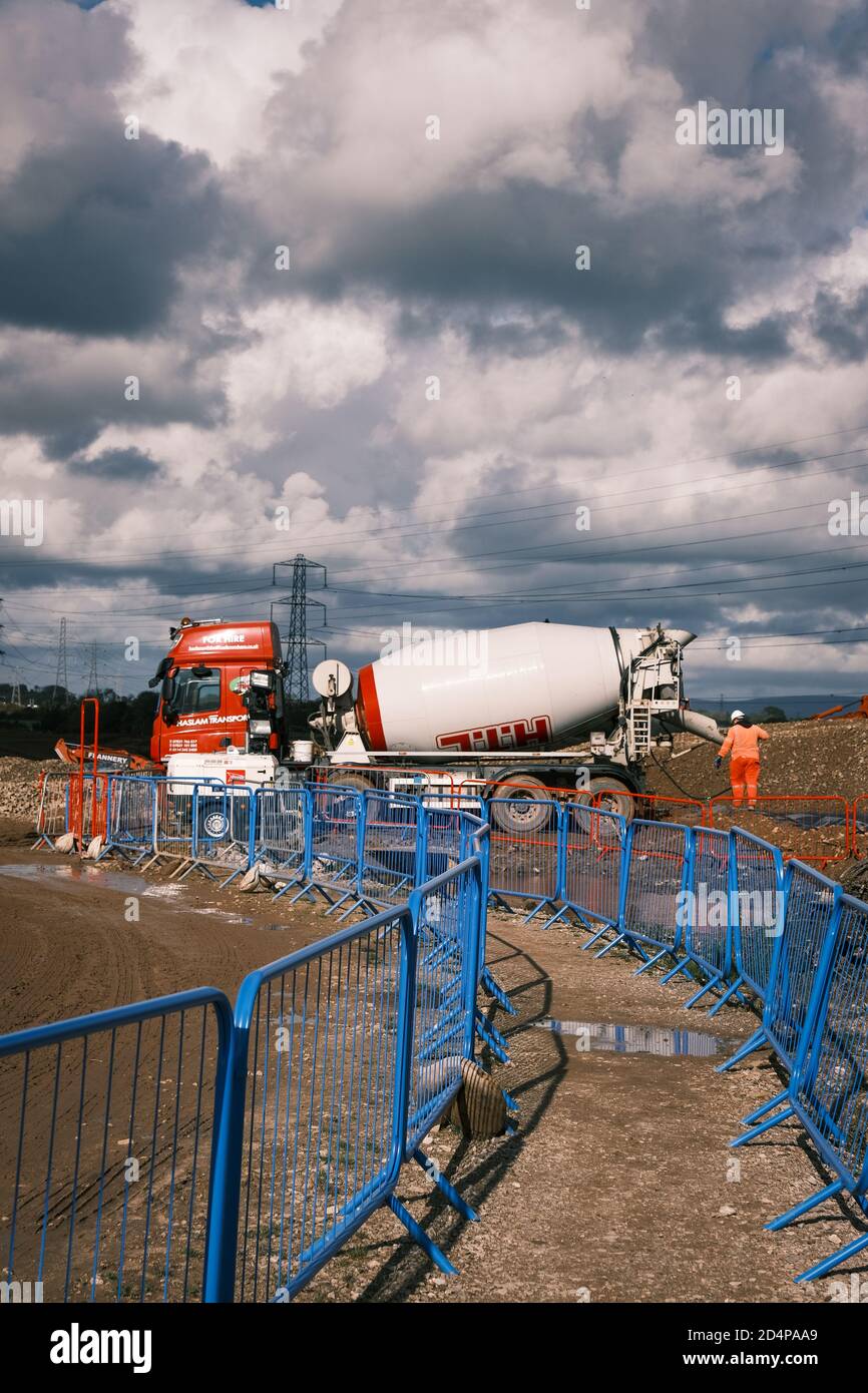 Ongoing construction work on the Western Distributor road in Preston ...