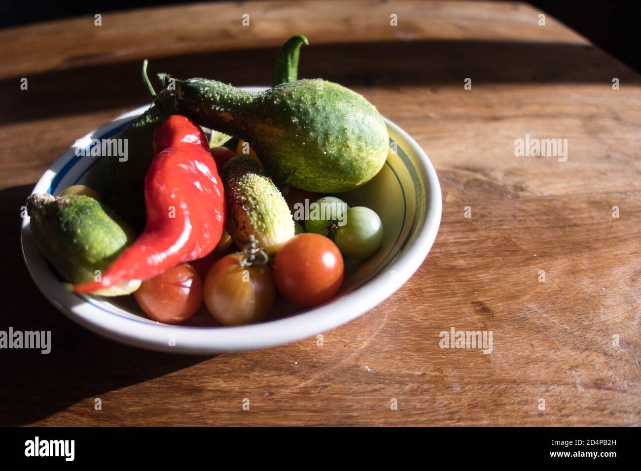 Bowlful of Chilli Peppers. Hot and spicy chillis, fruit from the genus ...