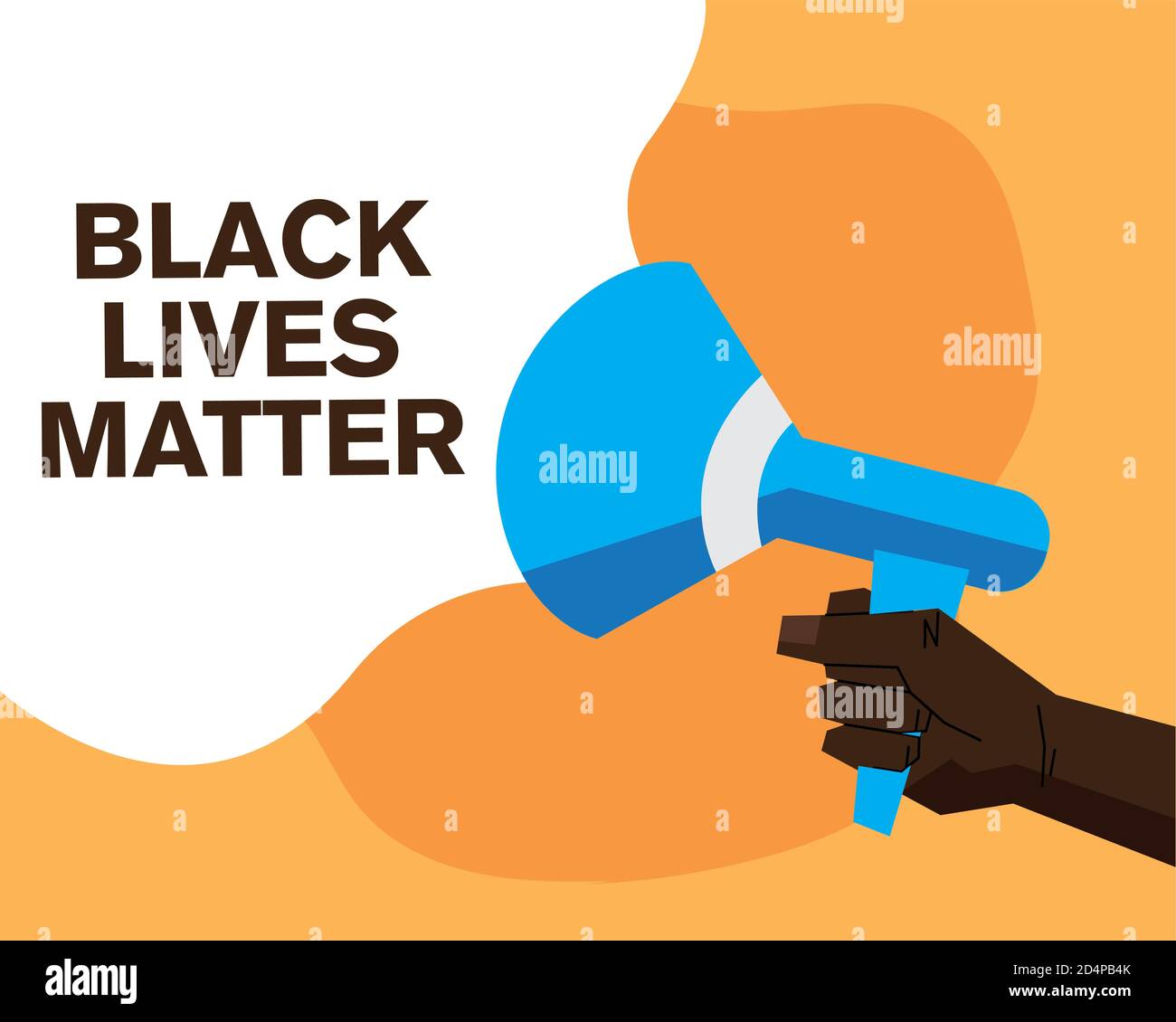 Black lives matter with megaphone design of Protest justice and racism ...