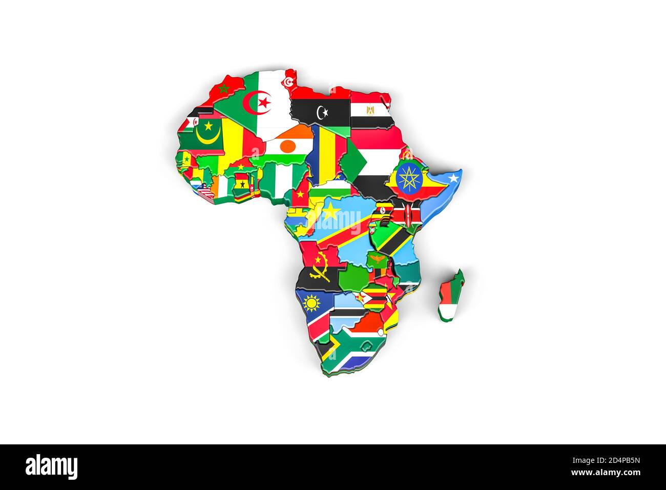 African countries flags Cut Out Stock Images & Pictures - Alamy