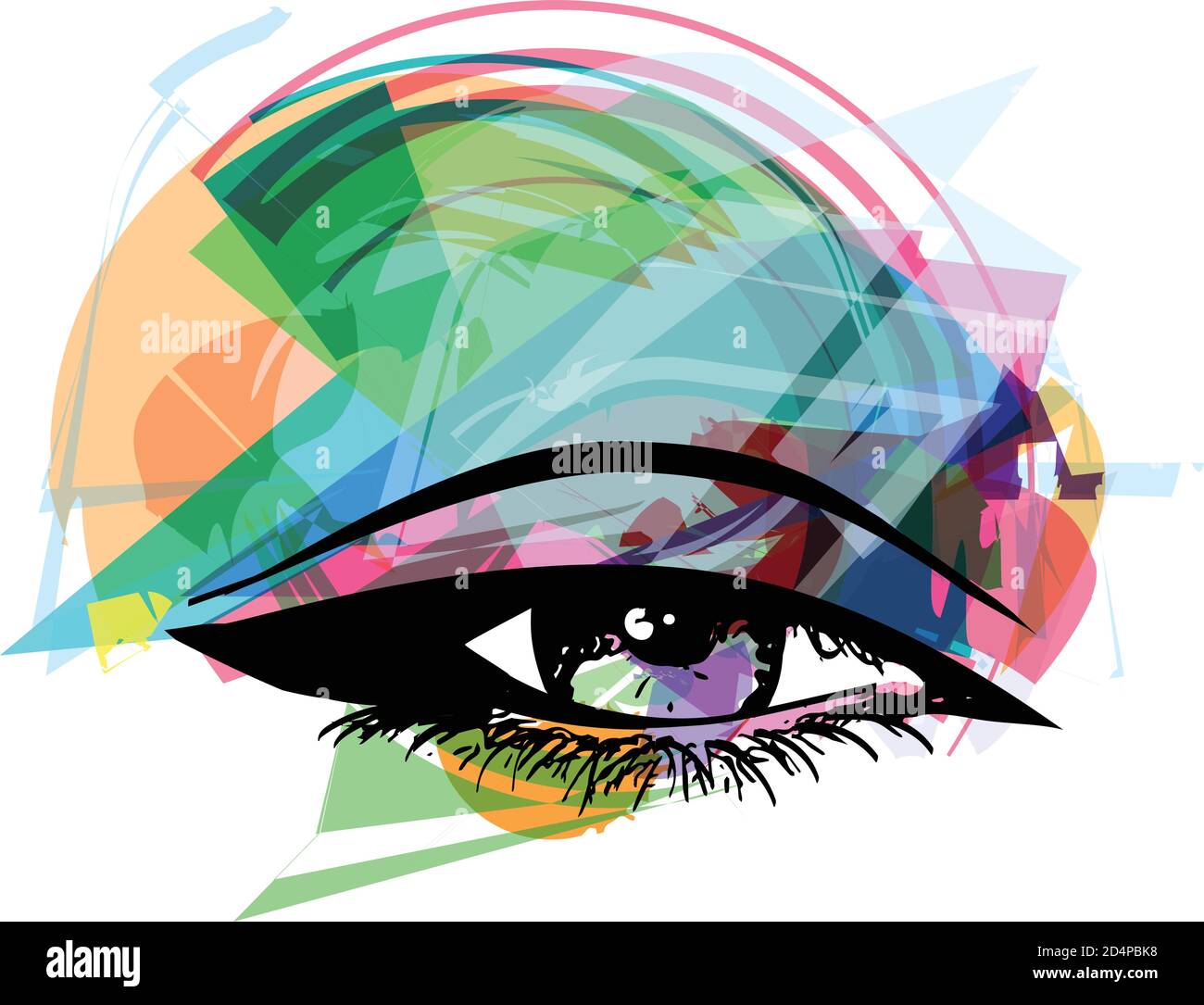 Abstract Female eye sketch vector illustration Stock Vector Image & Art ...