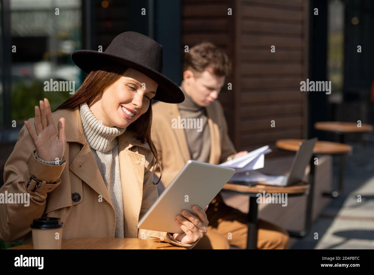 Two men only cafe hi-res stock photography and images - Alamy