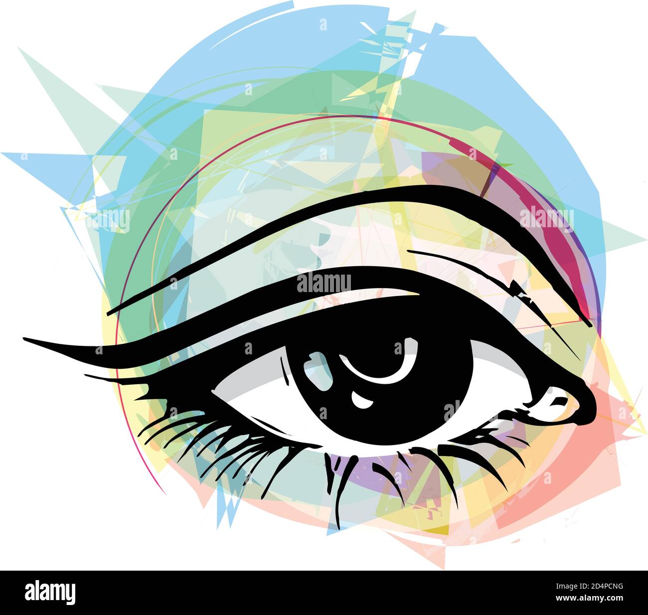 Painting of female eye Stock Vector Images - Alamy