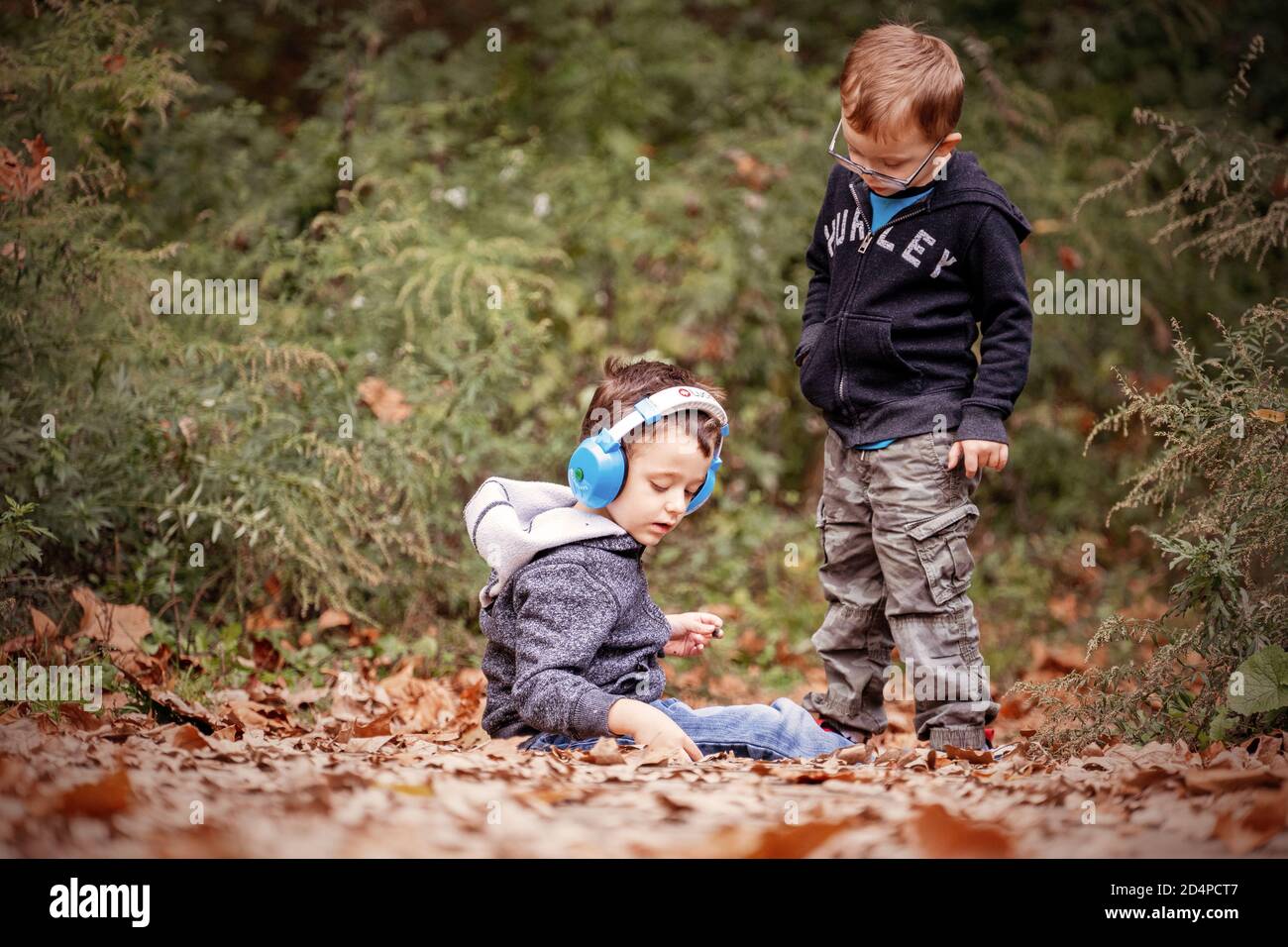 Children in the fall Stock Photo - Alamy