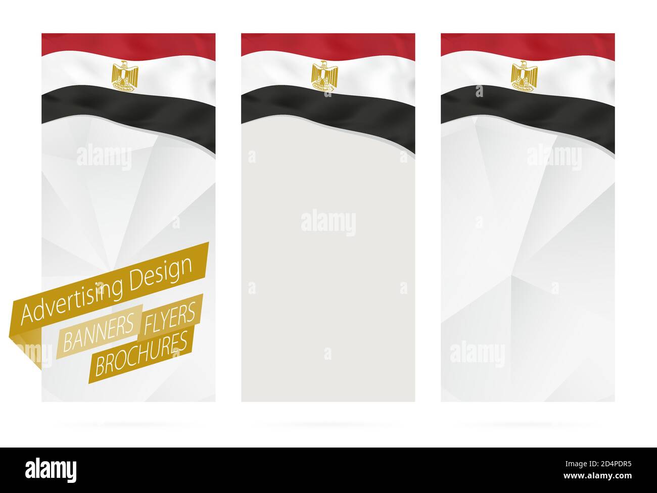Design of banners, flyers, brochures with flag of Egypt. Leaflet ...