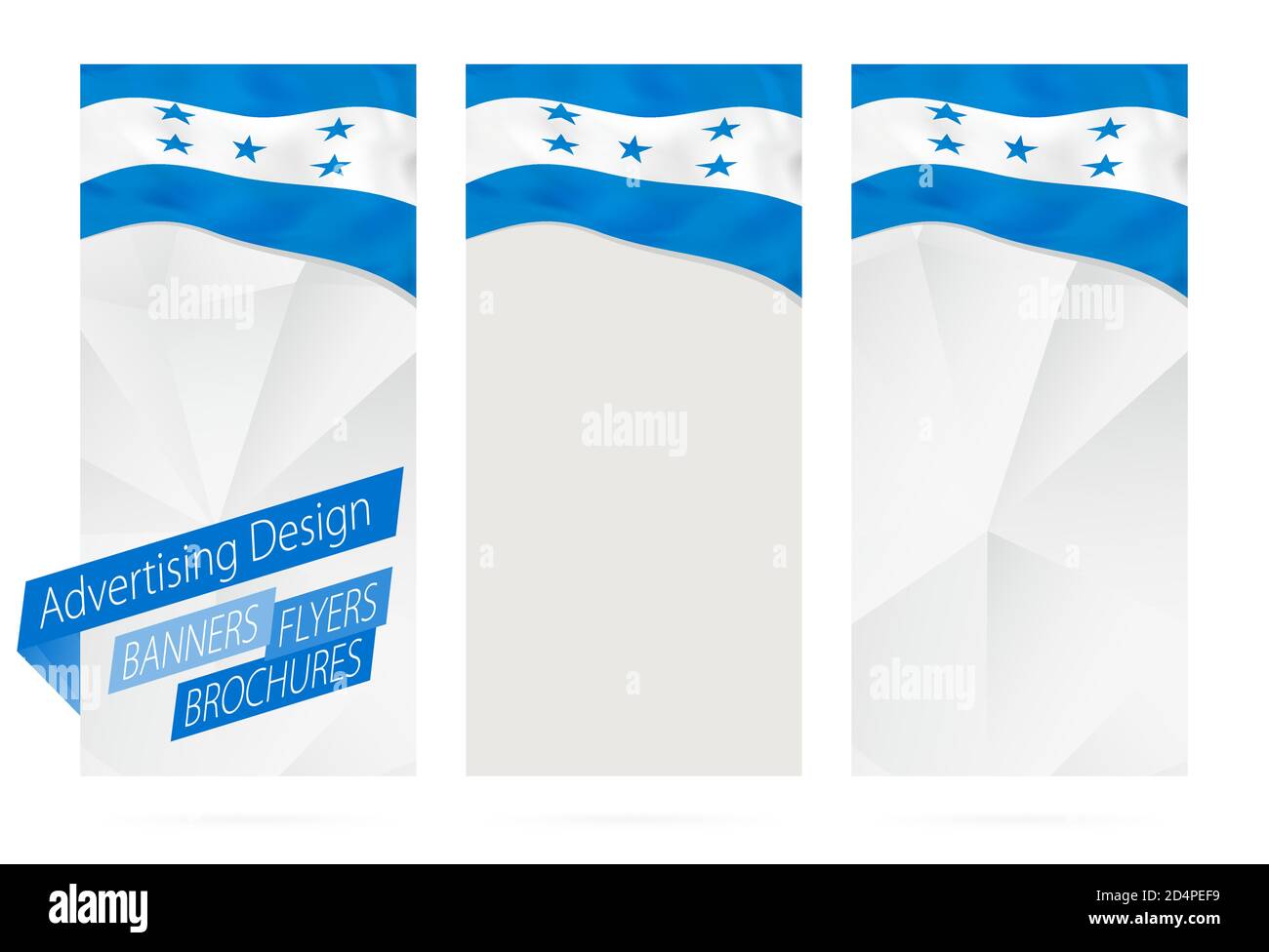 Design of banners, flyers, brochures with flag of Honduras. Leaflet ...