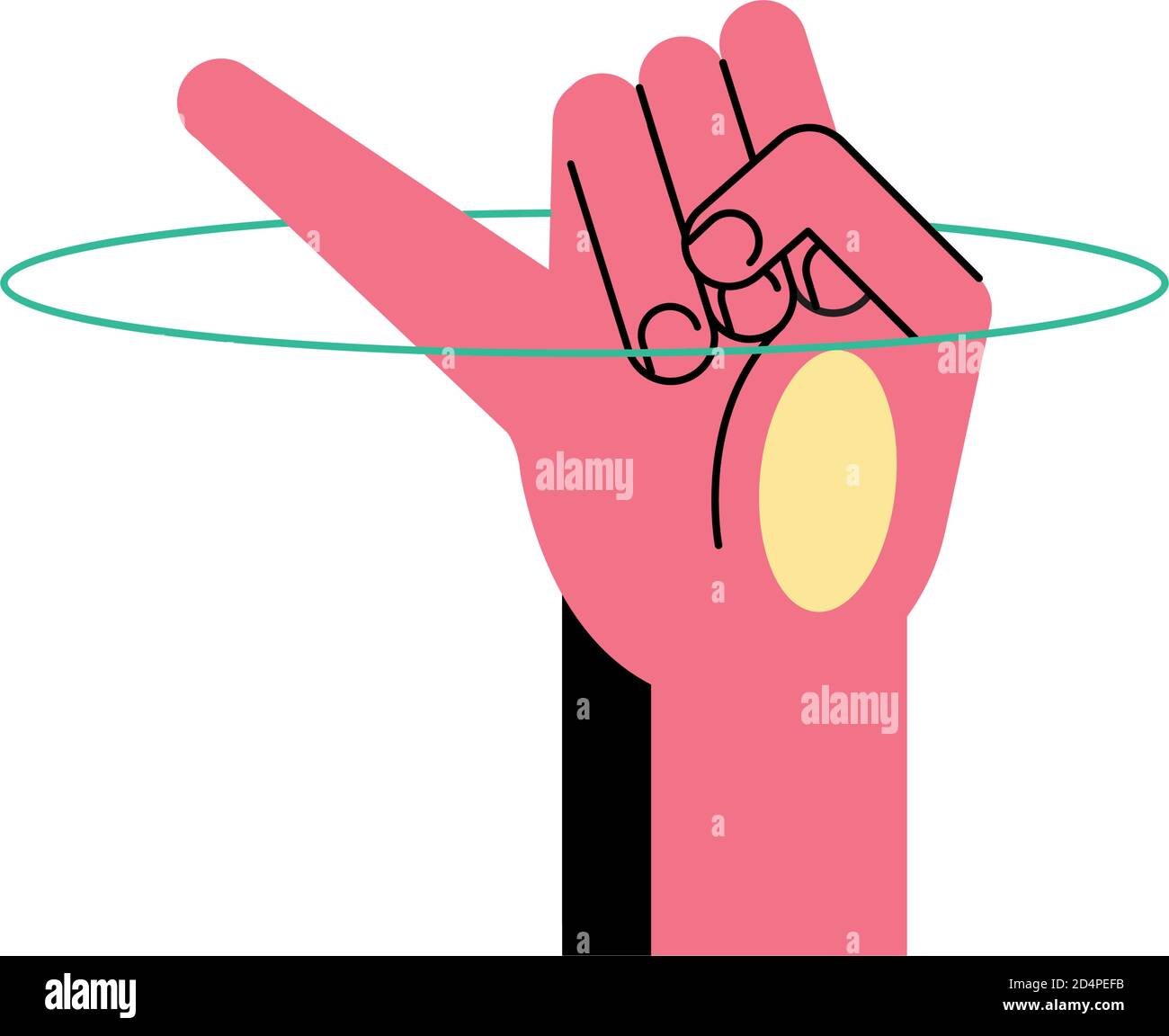 Hand person fill style Cut Out Stock Images & Pictures - Alamy
