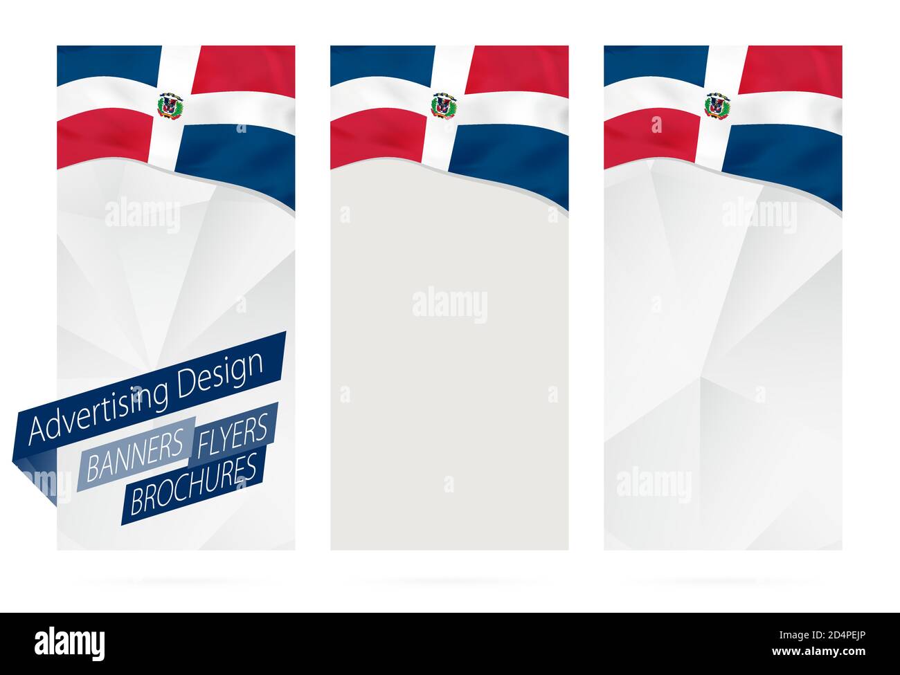Design of banners, flyers, brochures with flag of Dominican Republic ...