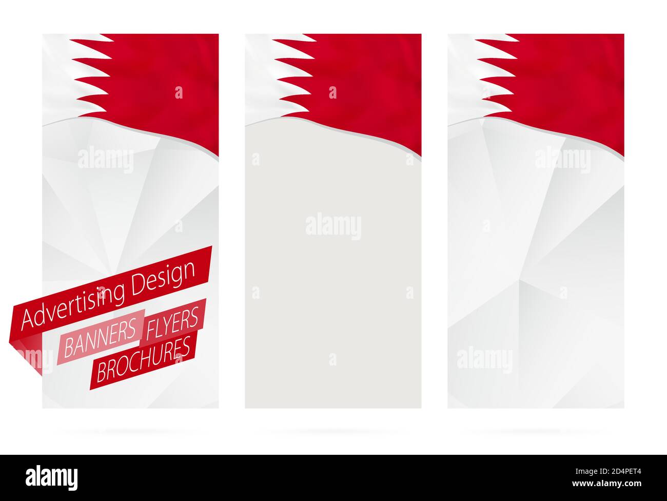 Design of banners, flyers, brochures with flag of Bahrain. Leaflet ...