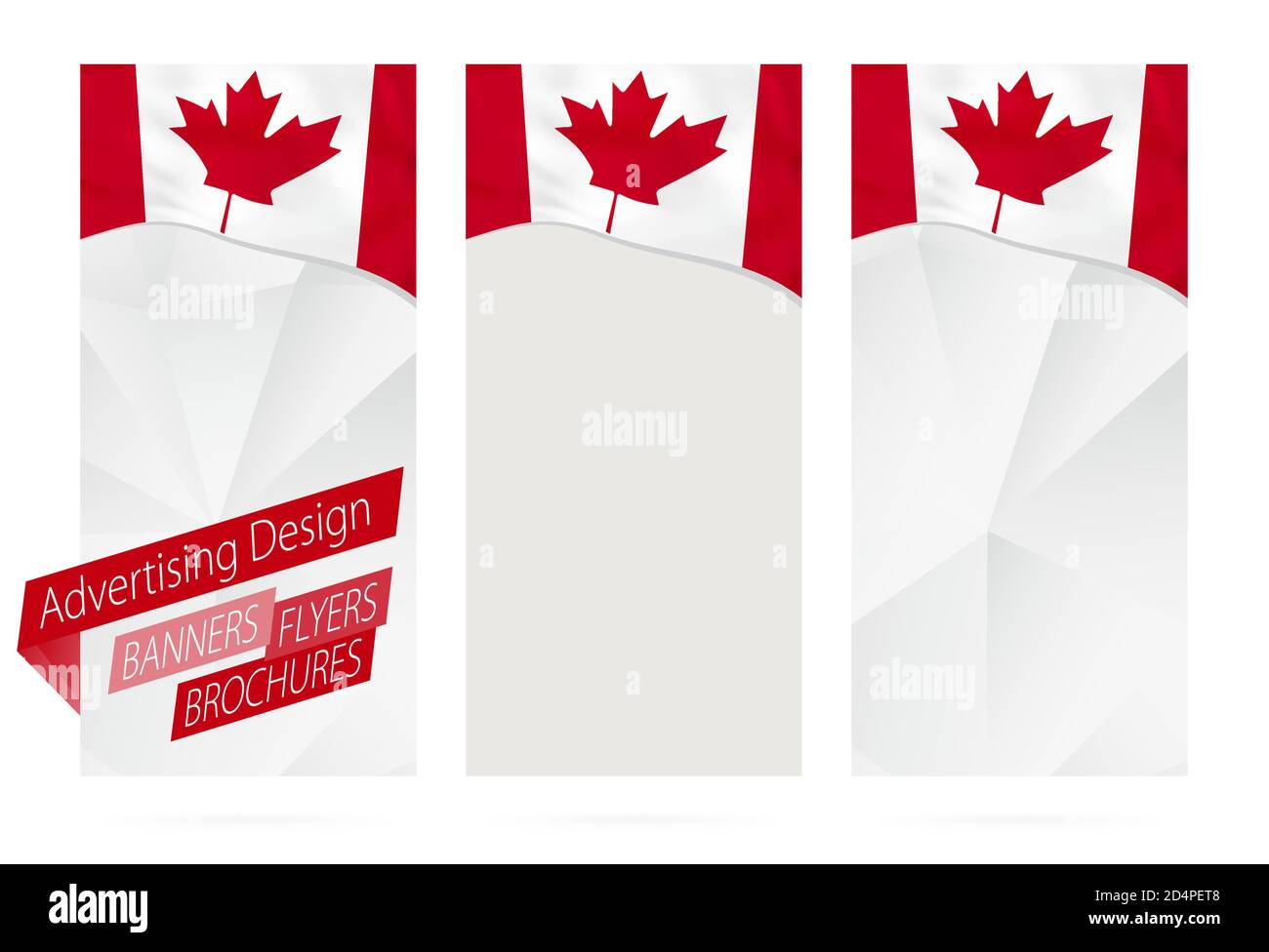 Design of banners, flyers, brochures with flag of Canada. Leaflet ...
