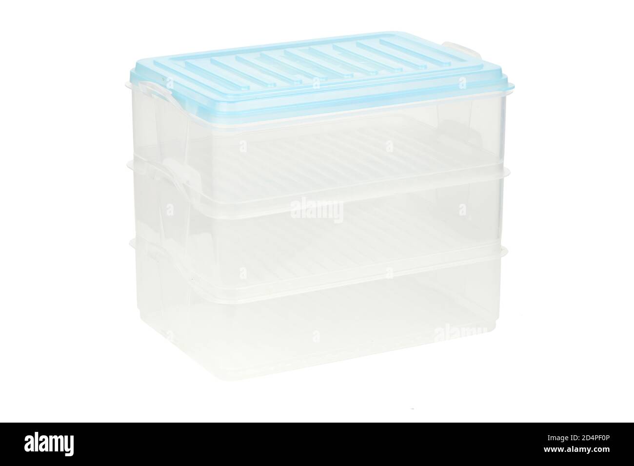 Closed plastic food box isolated on white background. High resolution ...