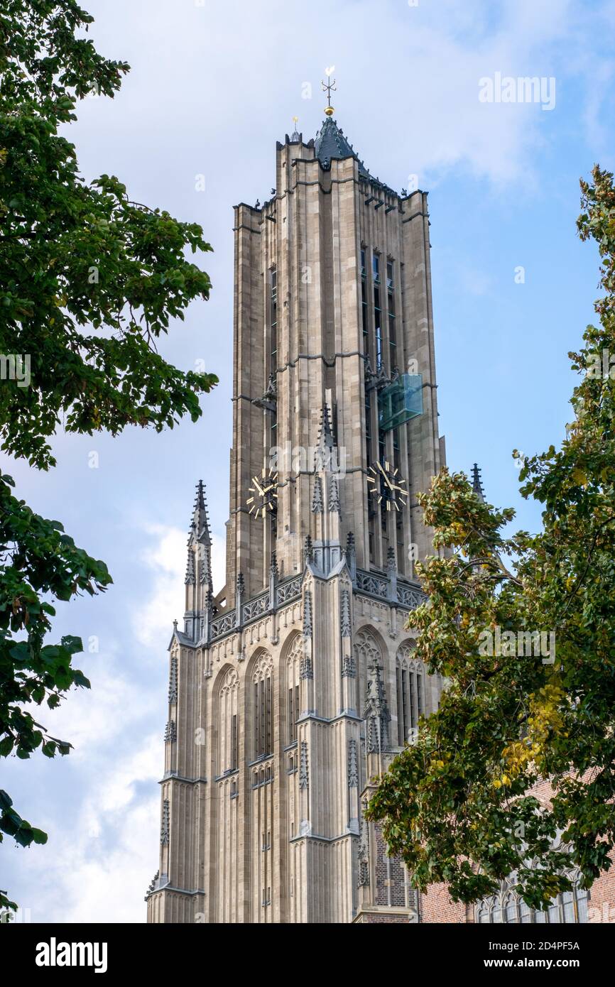 The big Eusebius church in Arnhem in the Netherlands,. The curich was ...