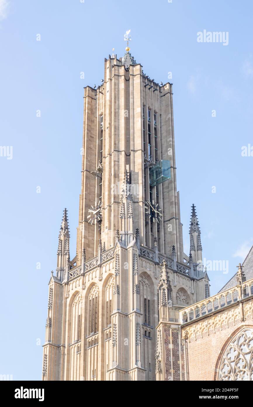 The big Eusebius church in Arnhem in the Netherlands,. The curich was ...