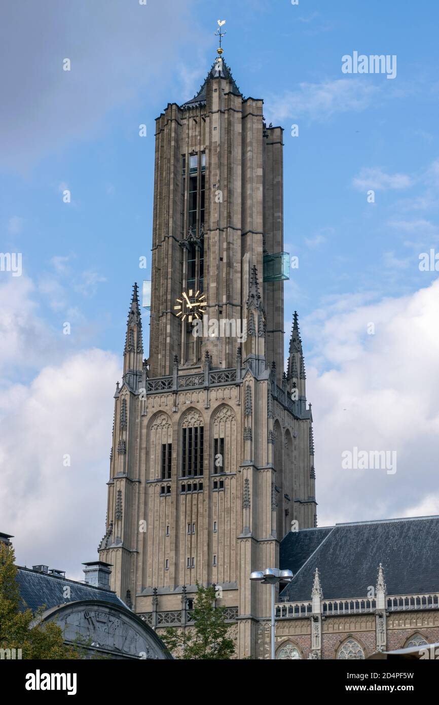 The big Eusebius church in Arnhem in the Netherlands,. The curich was ...