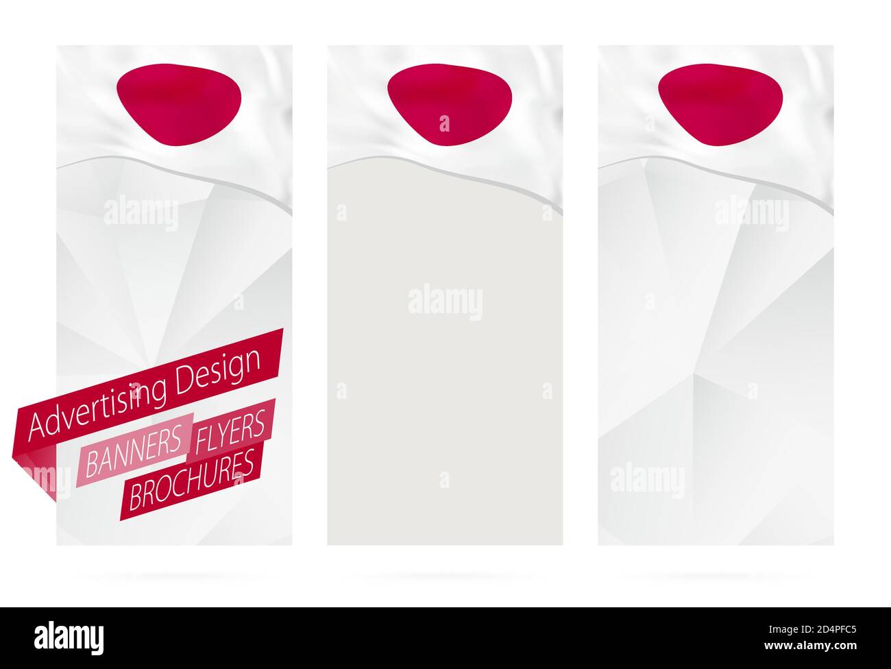 Design of banners, flyers, brochures with flag of Japan. Leaflet ...