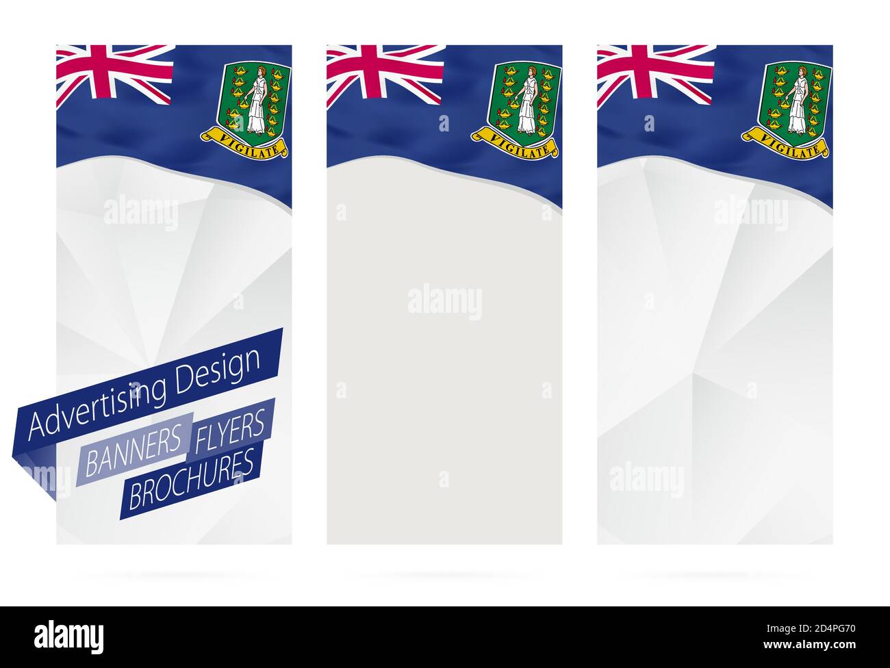 Design of banners, flyers, brochures with flag of British Virgin ...