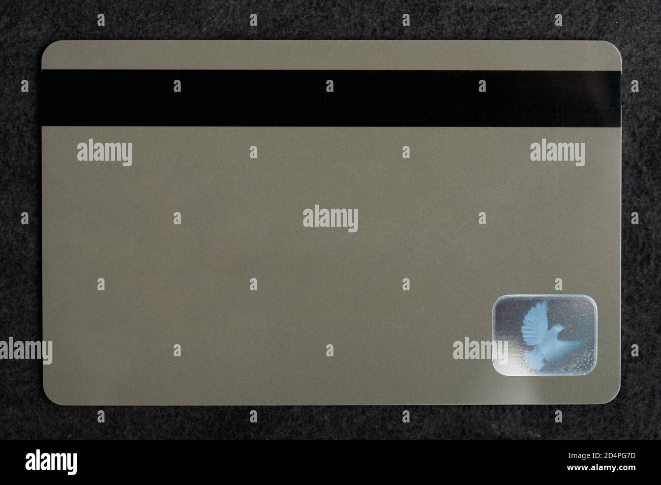 Back of plastic credit card with black line close up view Stock Photo ...