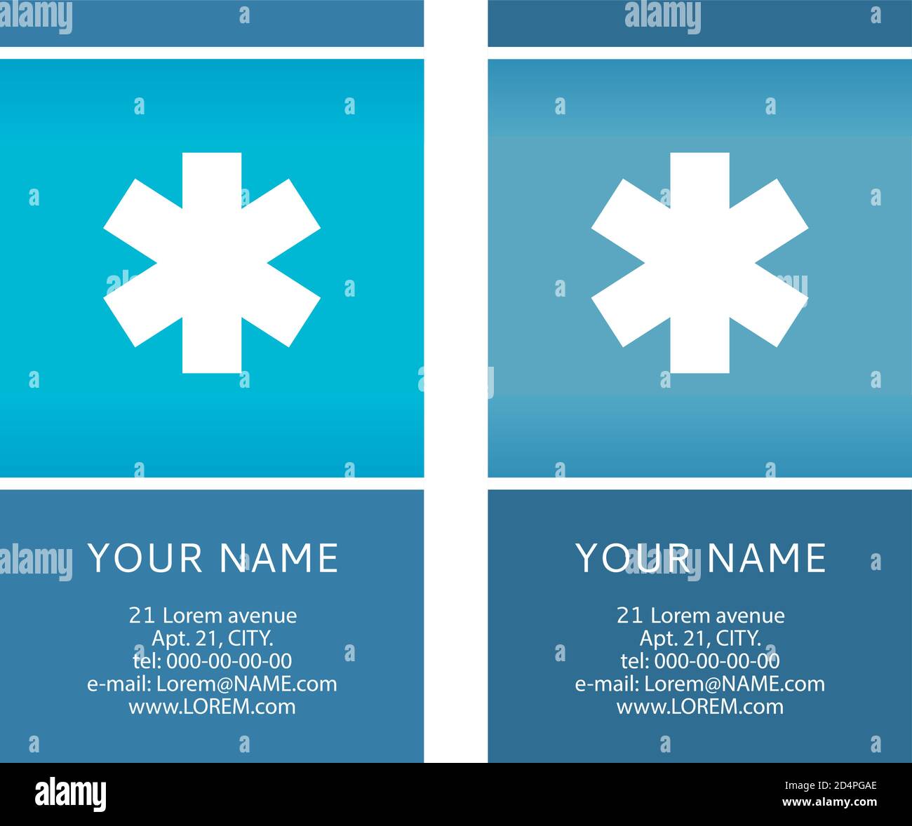 Vector set of medical business cards or visiting cards corporate ...