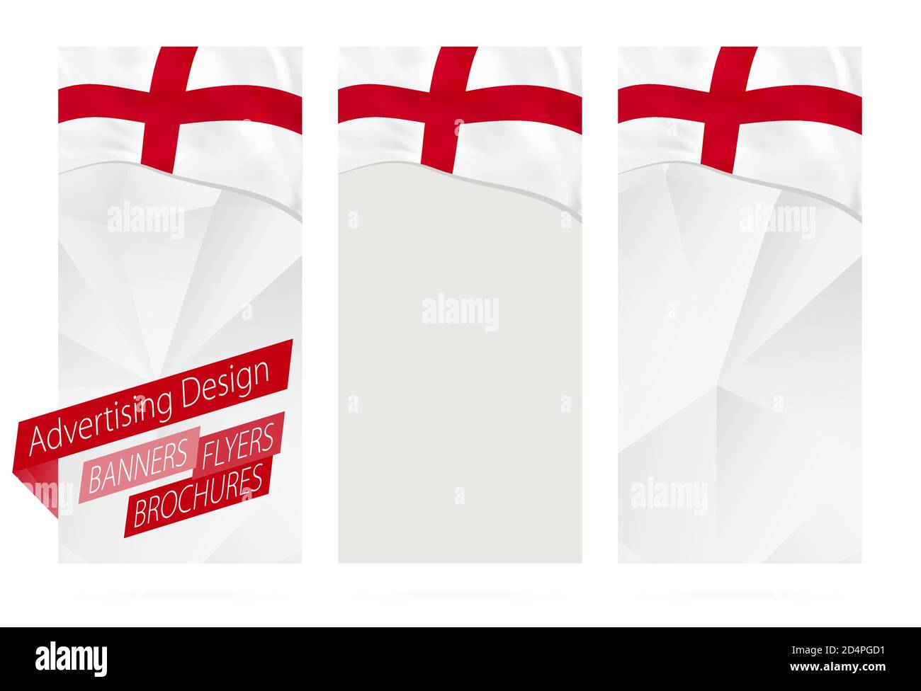 Design of banners, flyers, brochures with flag of England. Leaflet ...