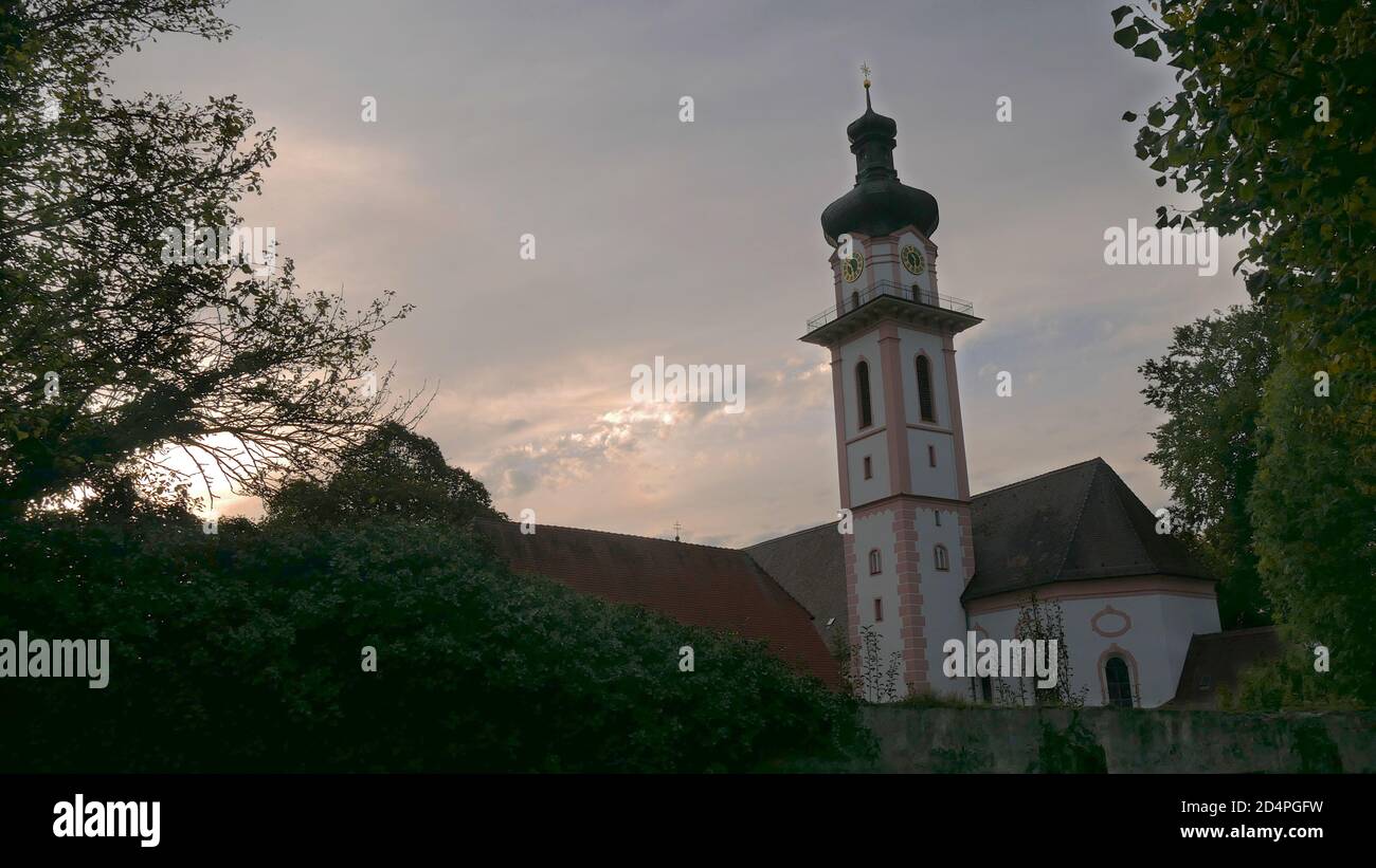 Laupheim, Germany: The baroque church Stock Photo - Alamy