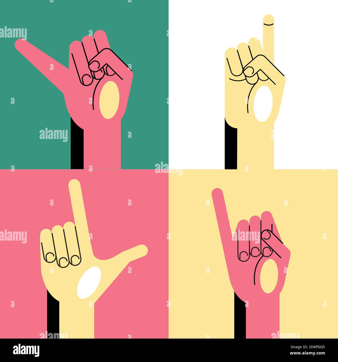 Sign Language Alphabet Vector