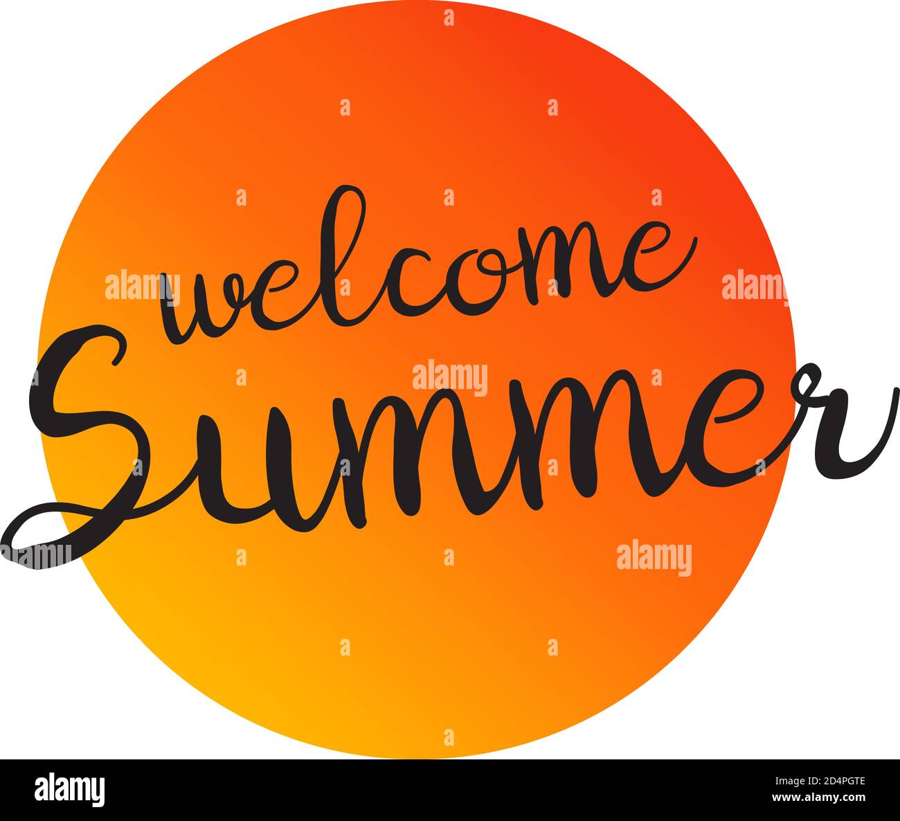 Welcome Summer lettering.Graphic element of design of the poster ...