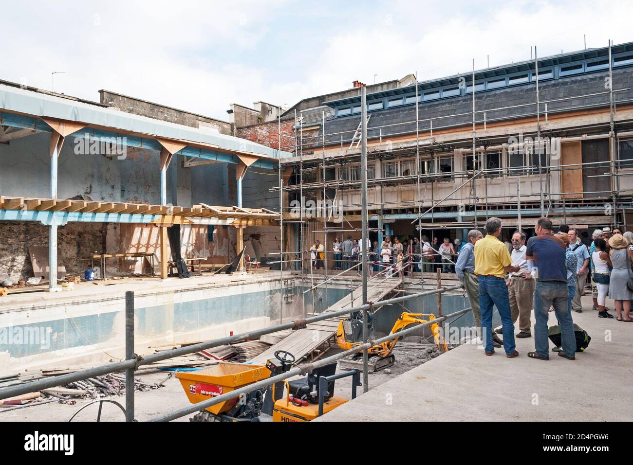 Renovation work under way at Bristol Lido in Bristol, UK on 8 September ...