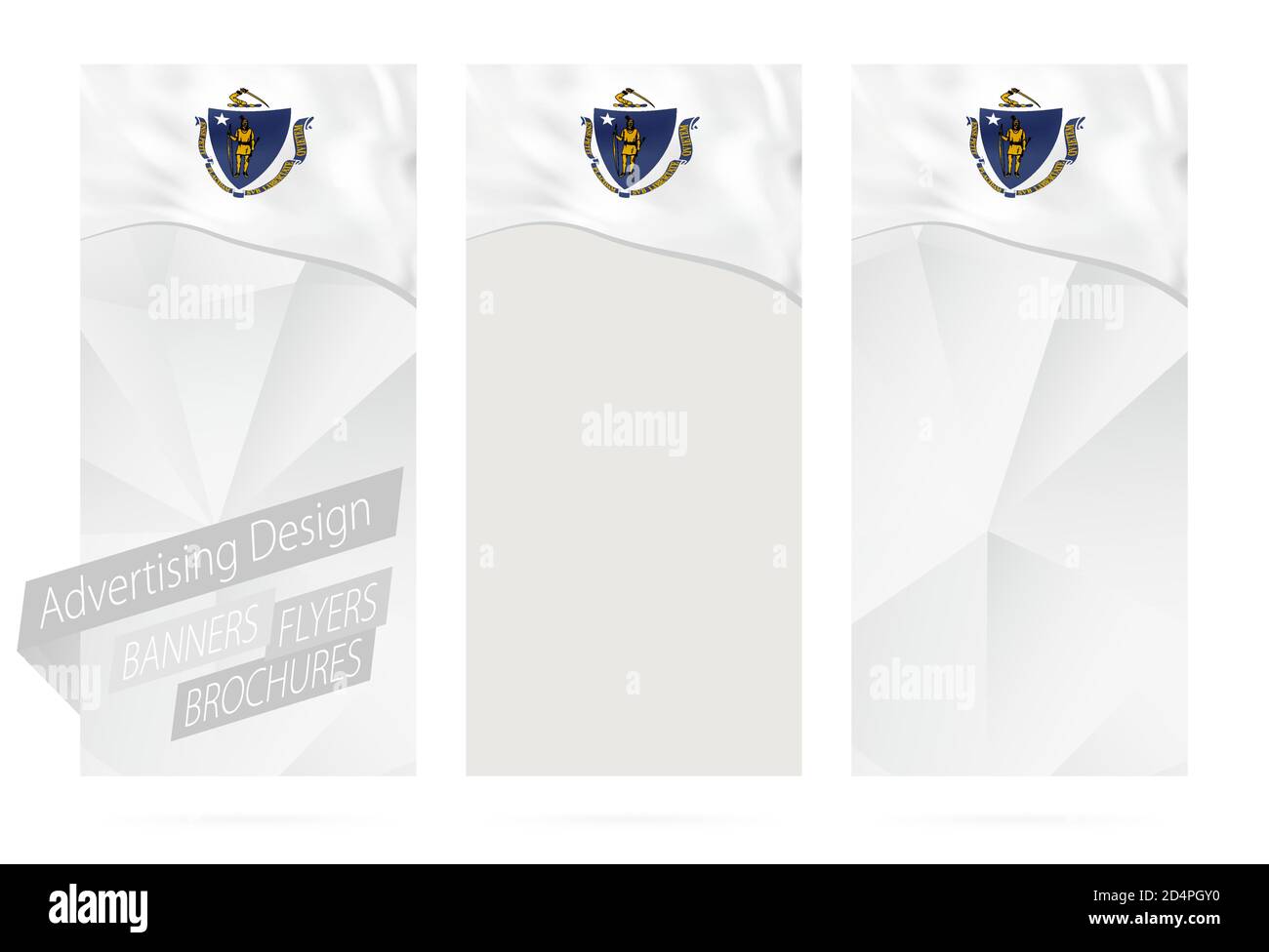 Design of banners, flyers, brochures with Massachusetts State Flag ...