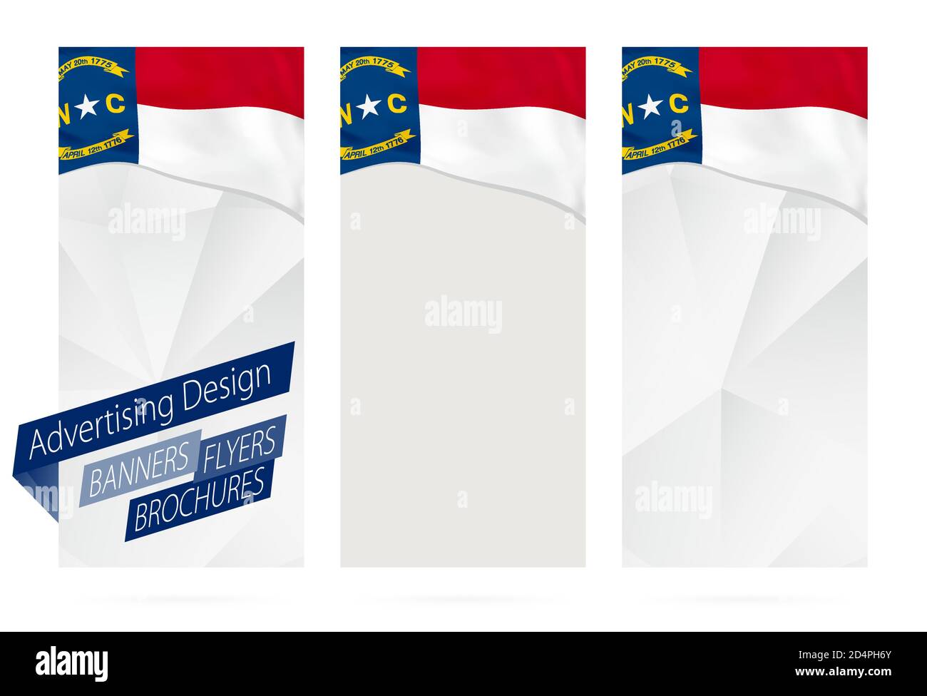 Design of banners, flyers, brochures with North Carolina State Flag ...