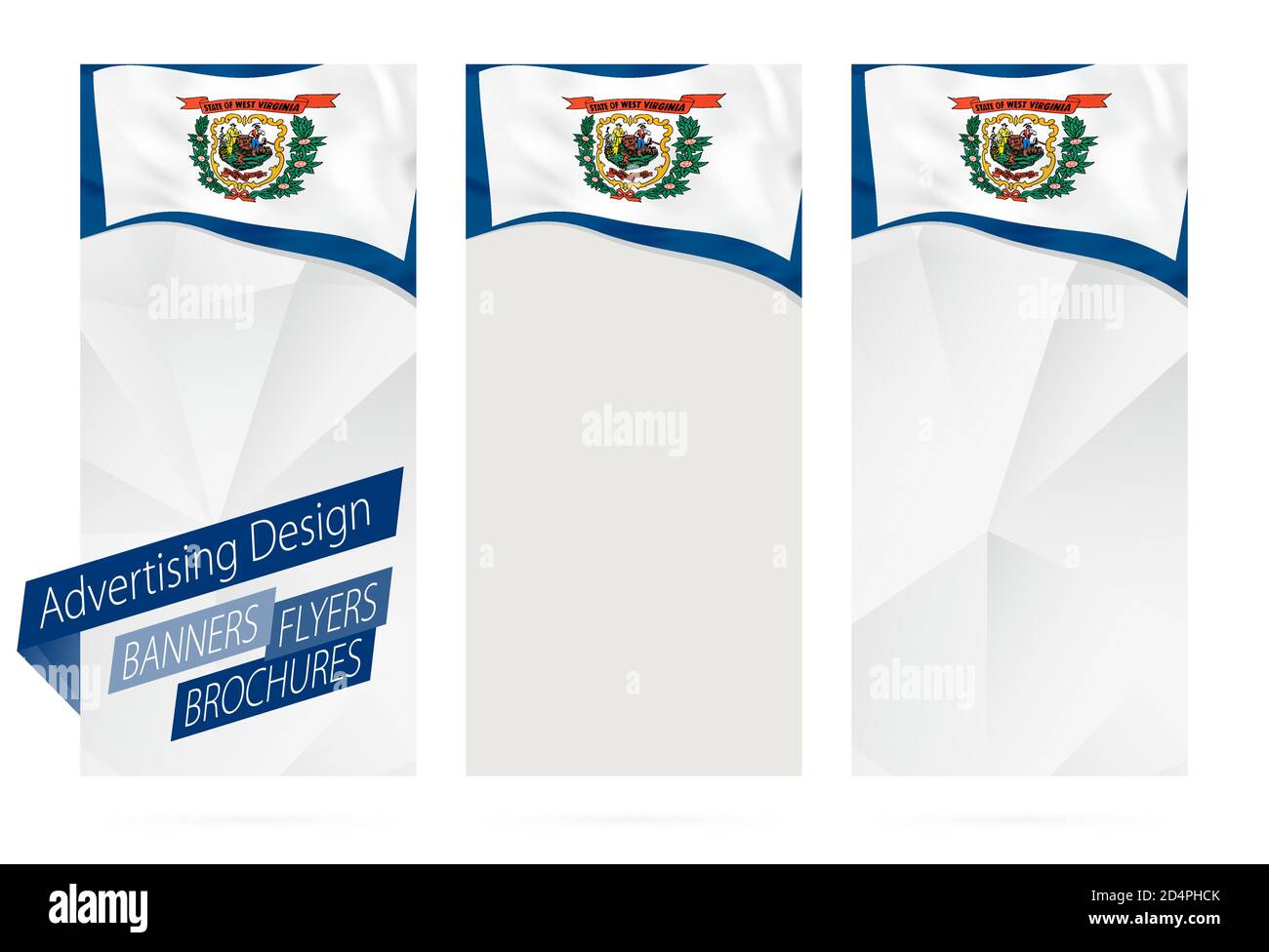 Design of banners, flyers, brochures with West Virginia State Flag ...