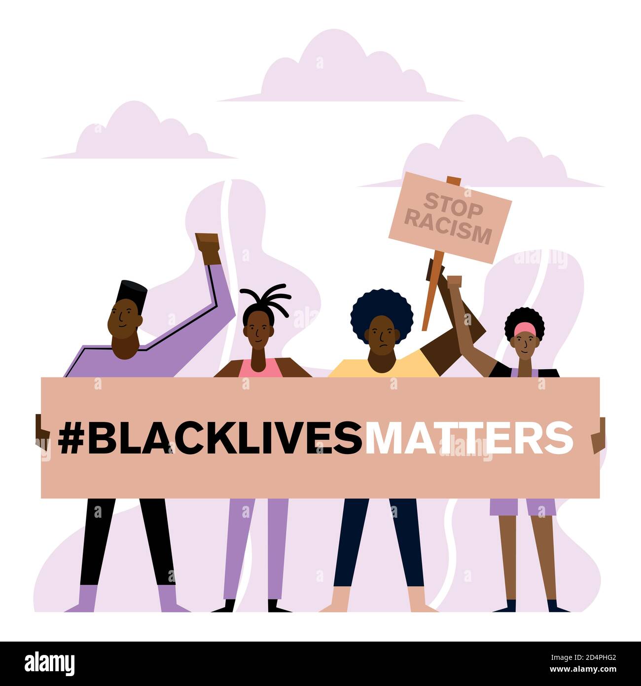 Black lives matter with fist design of Protest justice and racism theme ...