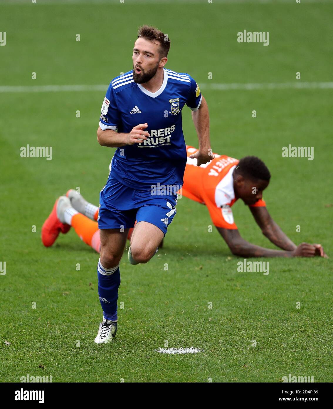 Ipswich towns gwion edwards celebrates scoring hi-res stock photography ...