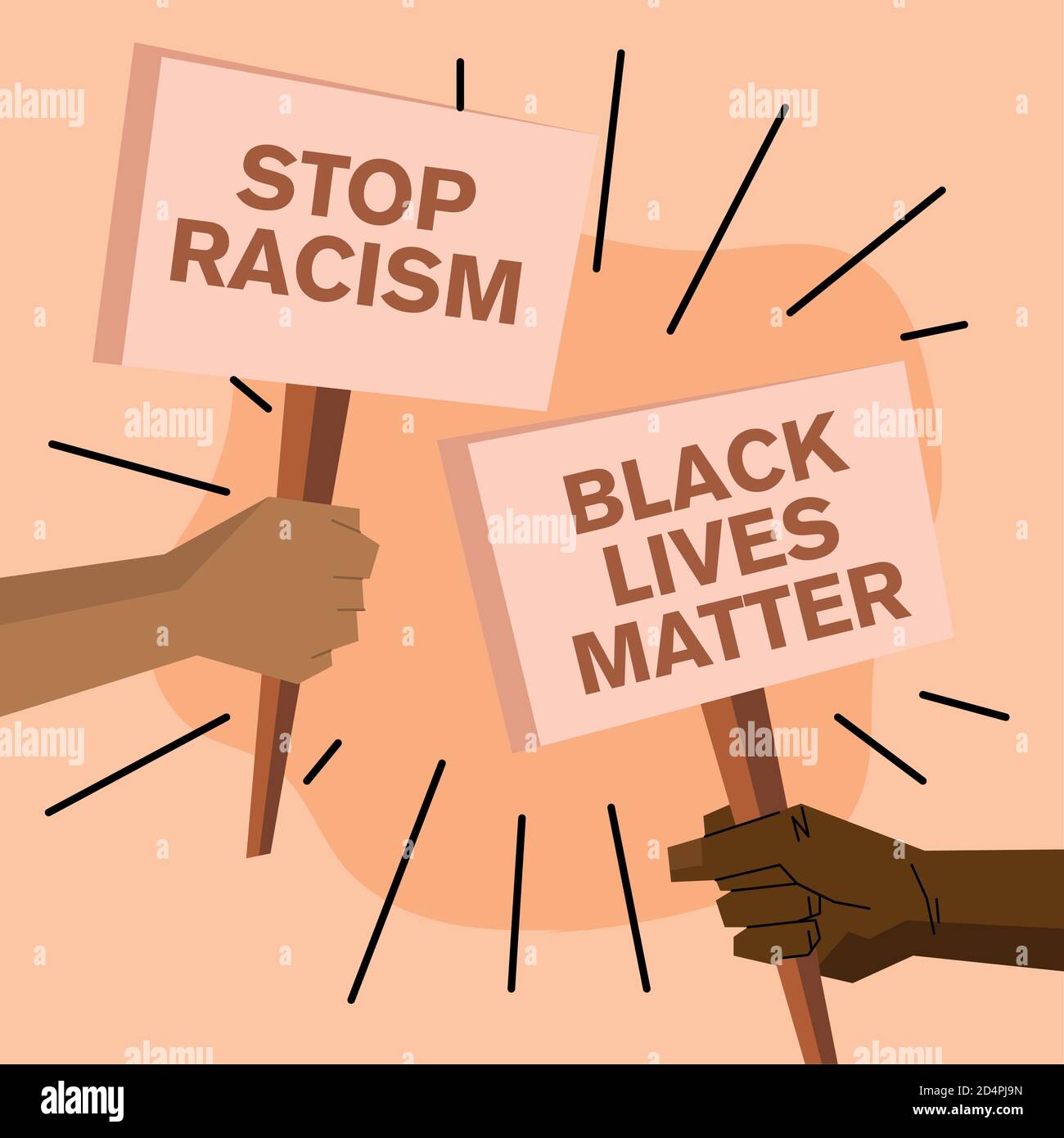 Black lives matter and stop racism banners design of Protest justice ...