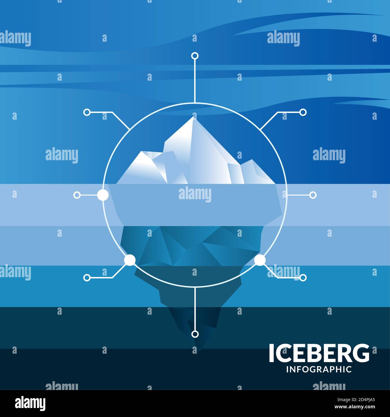 iceberg infographic circle chart design, Data analysis and information ...