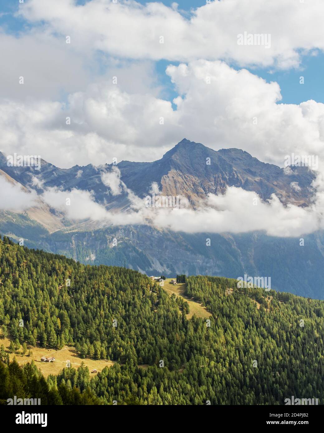 View to Alps and clouds Stock Photo - Alamy