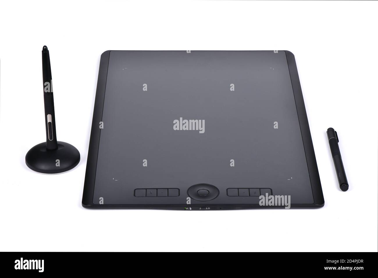 Professional graphics tablet with digitized pen. Isolated on white ...