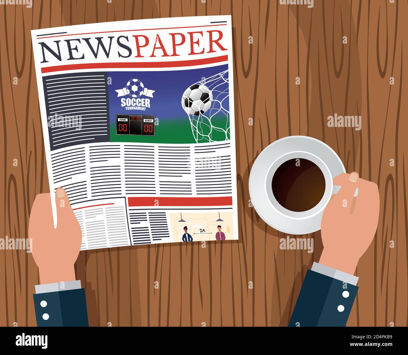 Newspaper reader vintage Stock Vector Images - Alamy