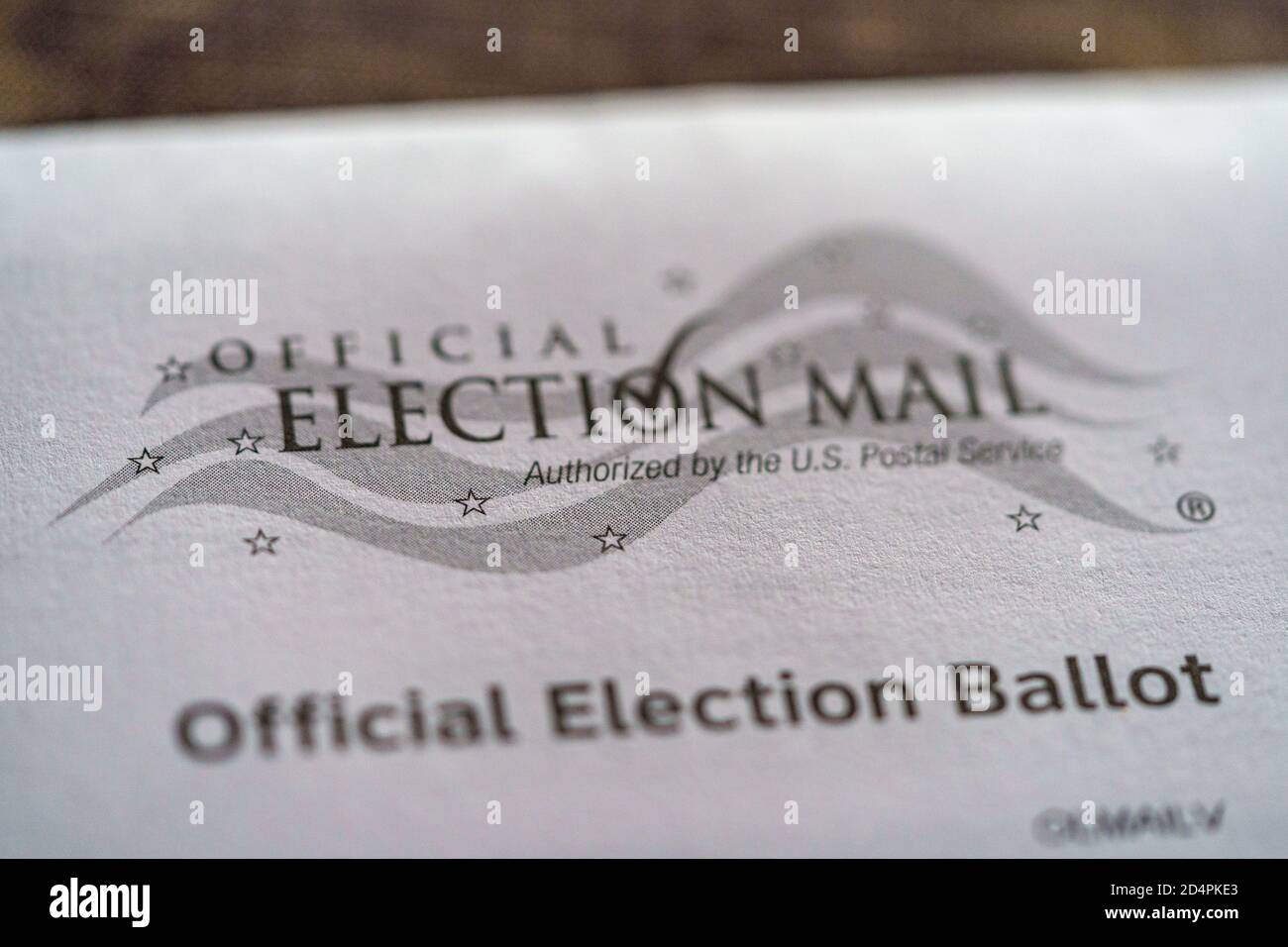 US Mail Election Ballot for 2020 Presidential election Stock Photo - Alamy