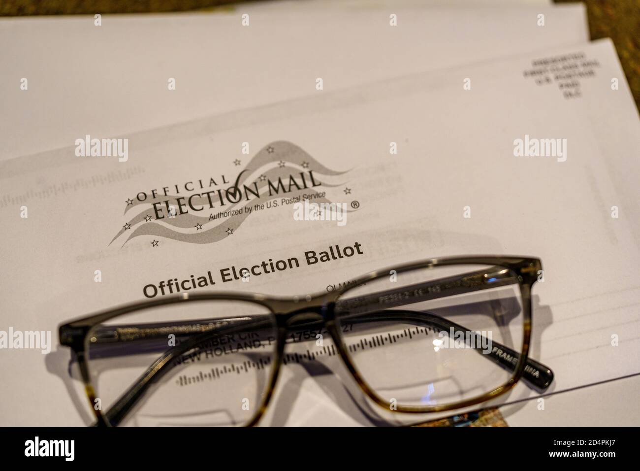 US Mail Election Ballot for 2020 Presidential election Stock Photo - Alamy