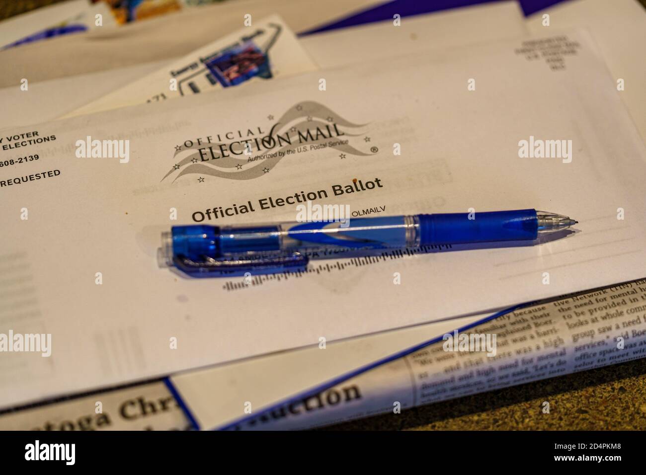US Mail Election Ballot for 2020 Presidential election Stock Photo - Alamy