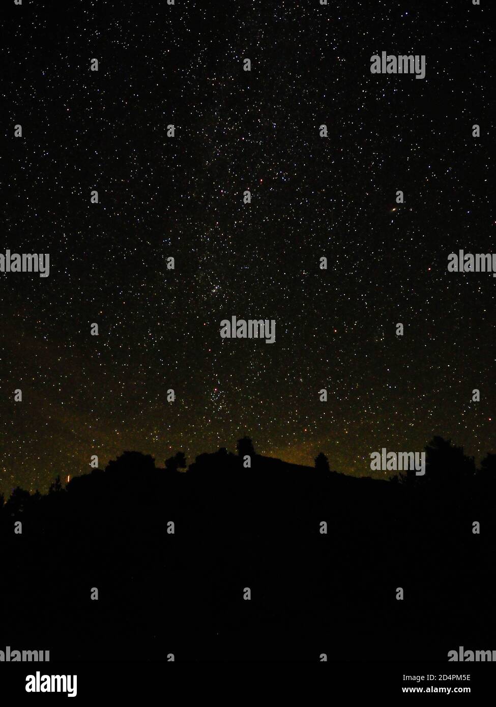 View of the stars with mountains Stock Photo - Alamy