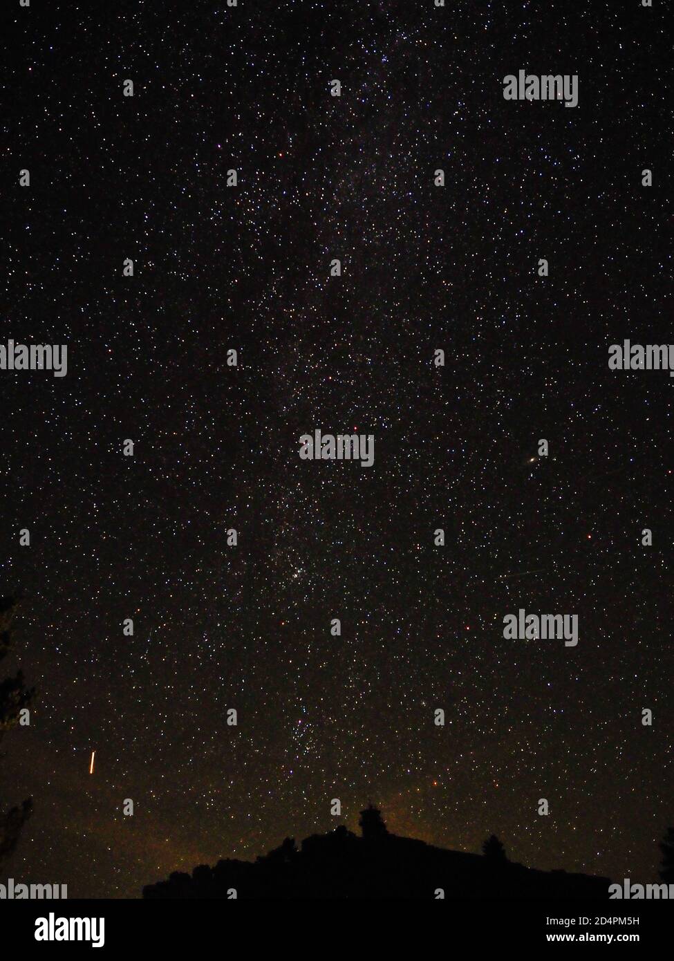 View of the stars with mountains Stock Photo - Alamy