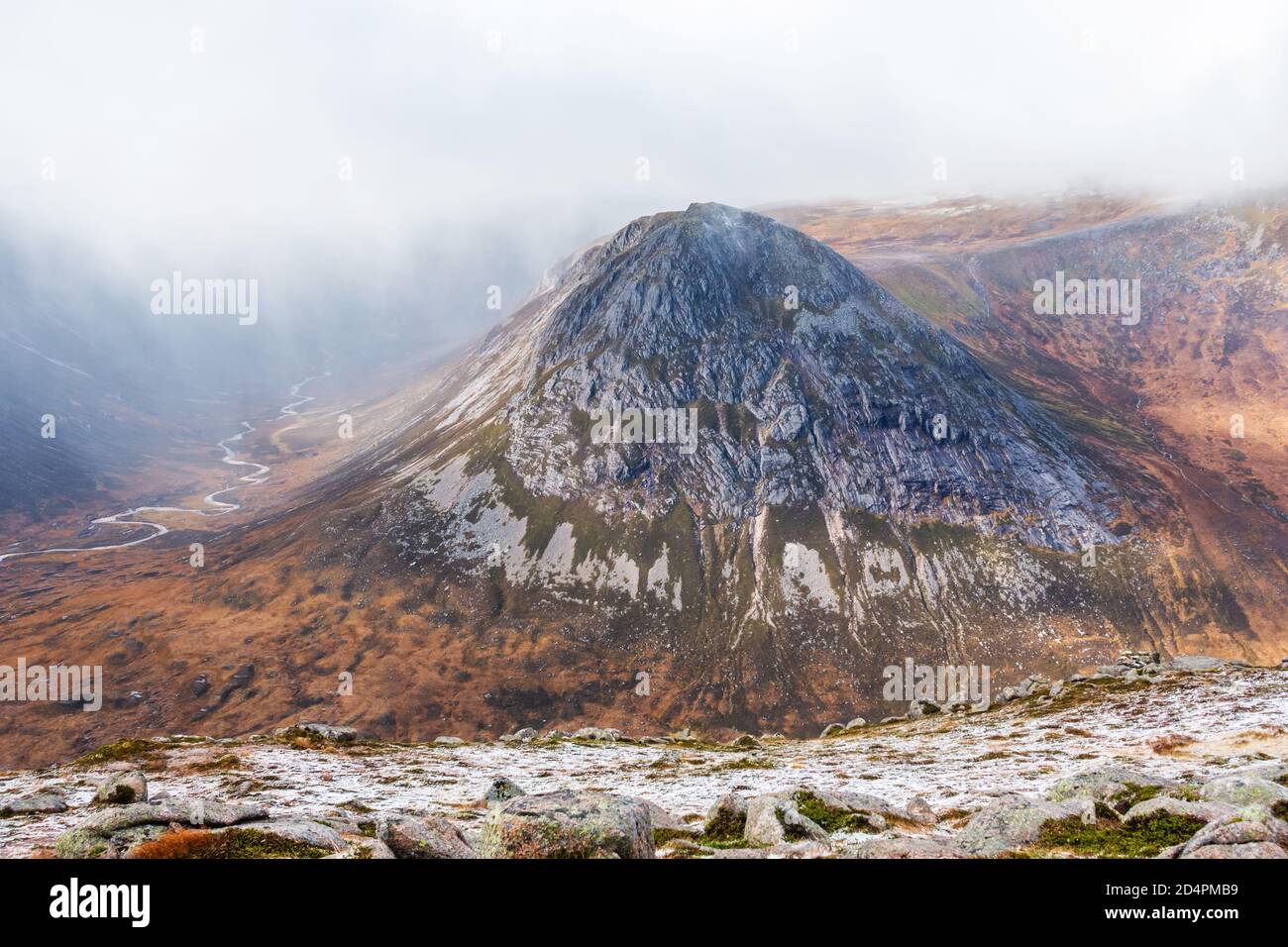 The Devil's Point seen from the mountain of Carn O Mhaim in Glen Lui ...