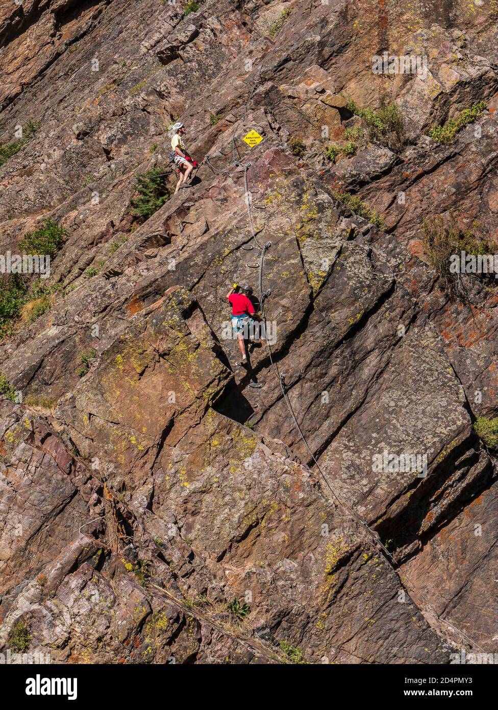 Couple climb the Ouray Via Ferrata, Ouray, Colorado Stock Photo - Alamy